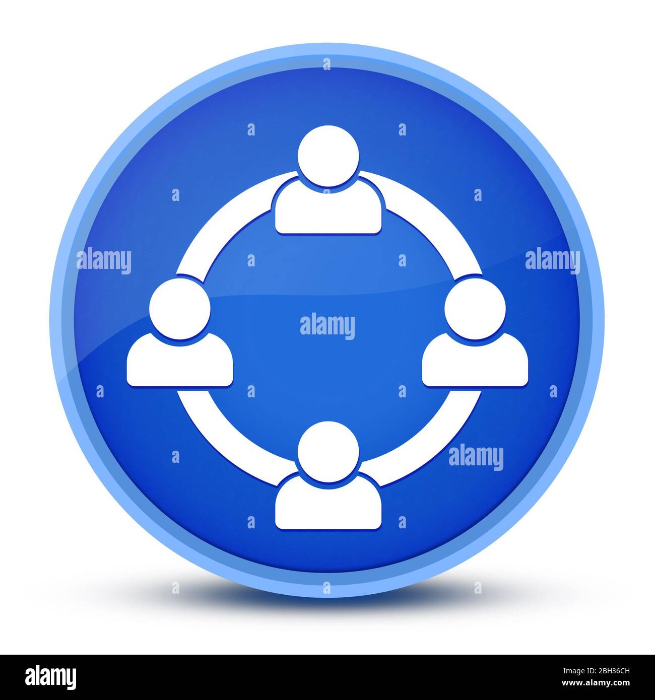 Communication concept icon isolated on special blue round button ...