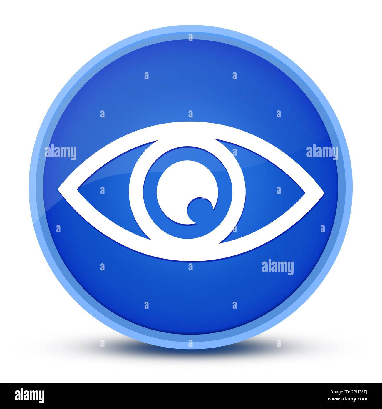 Blue app button eye icon hi-res stock photography and images - Alamy