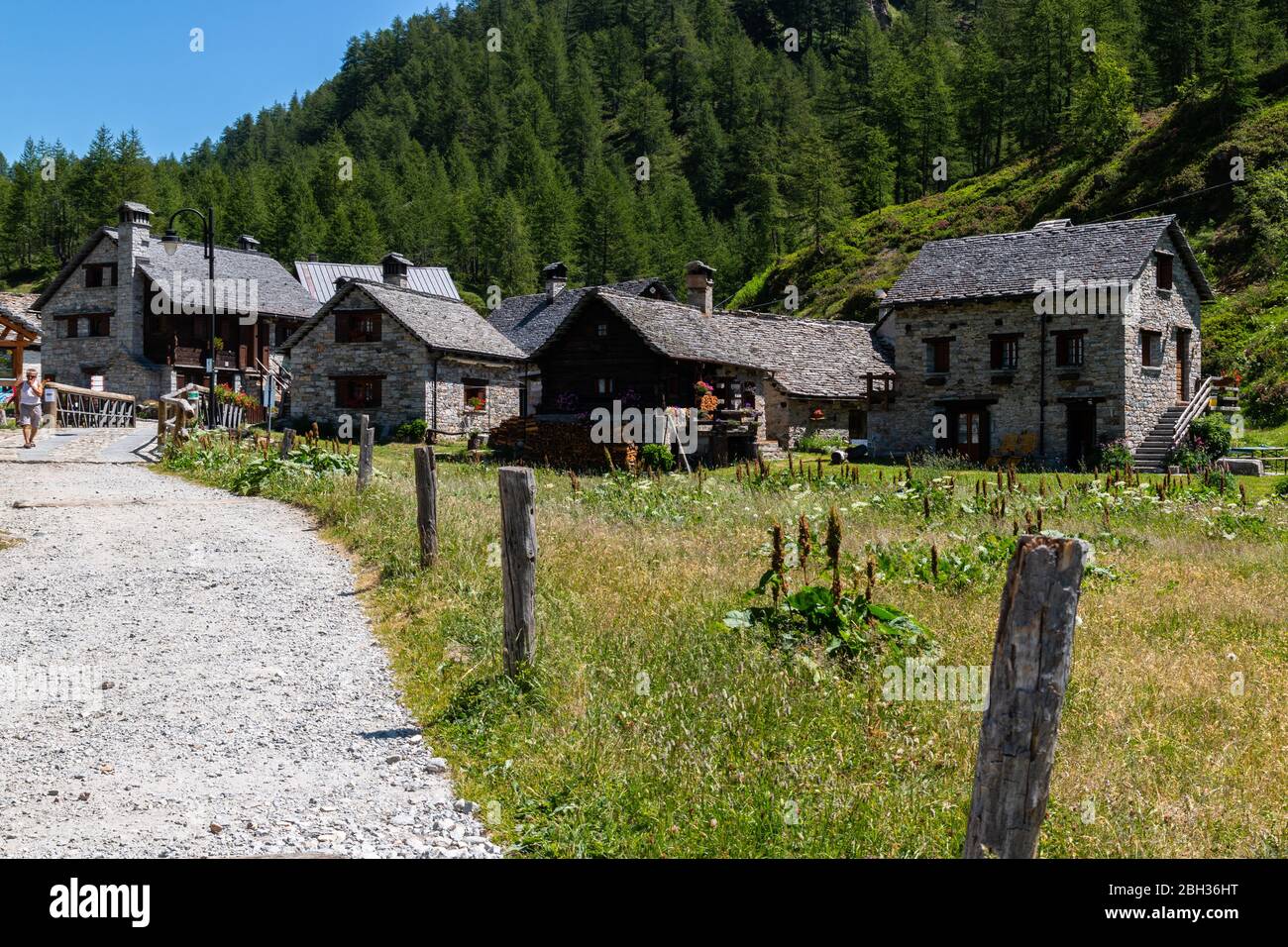 The mountain village of Crampiolo present at Alpe Devero, Lepontine ...
