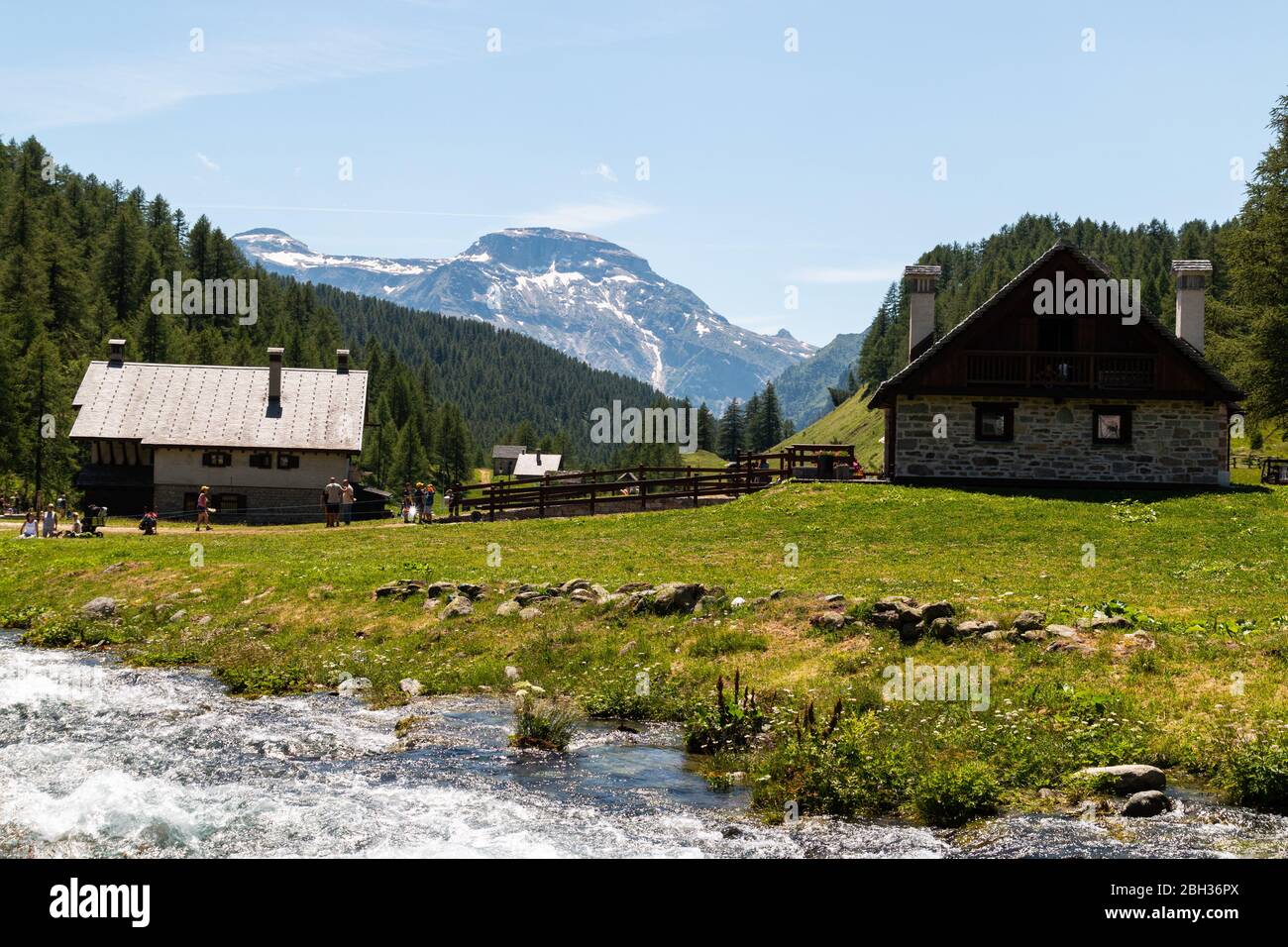 The mountain village of Crampiolo present at Alpe Devero, Lepontine ...