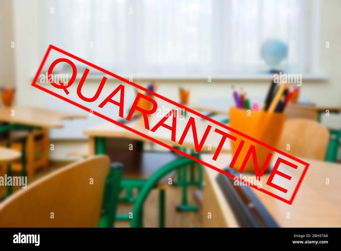 Quarantine. school coronavirus. Viruses. Epidemics. The medicine Stock ...