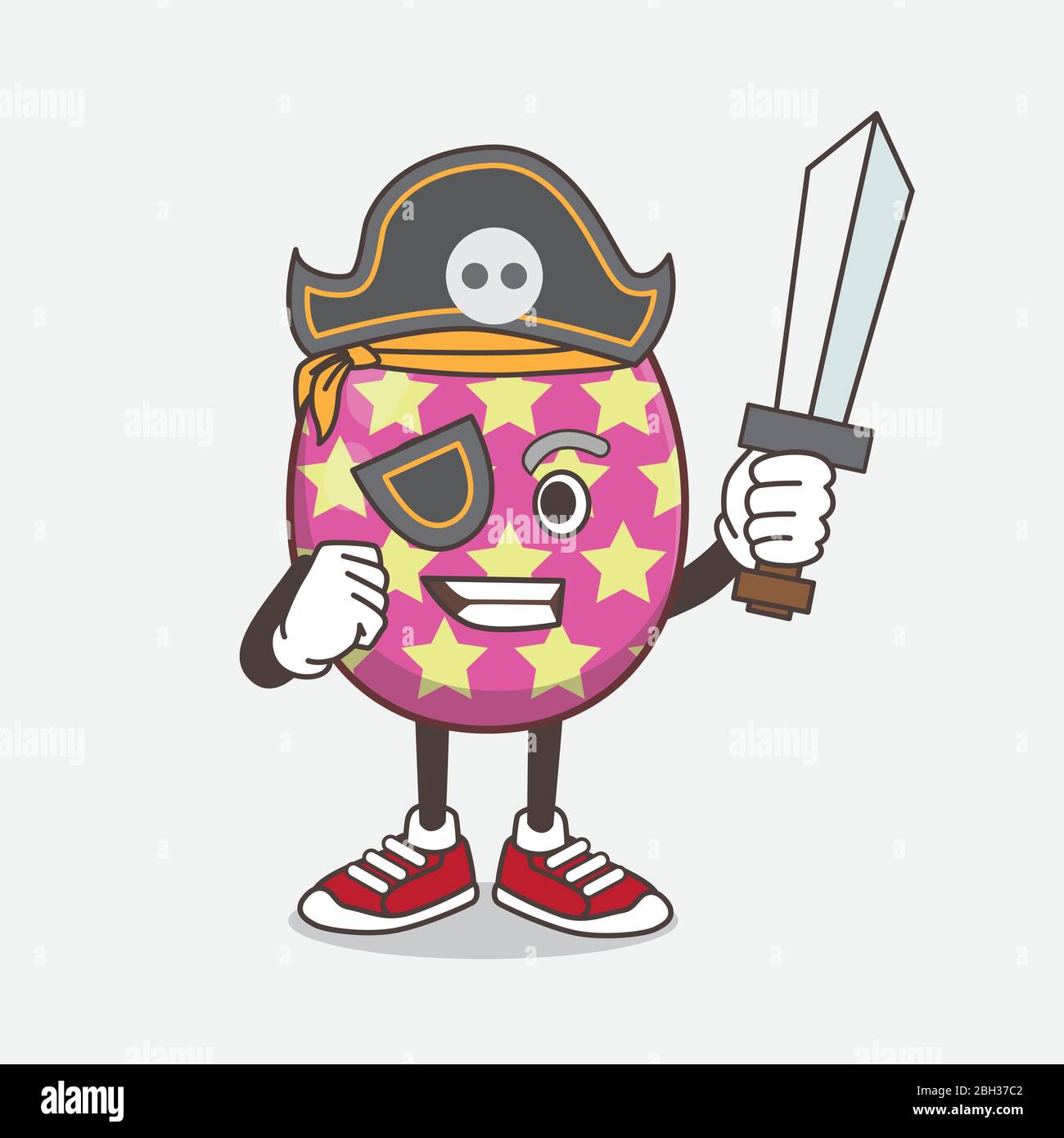 Illustration of Easter Egg Mascot Vector Character with Pose Stock ...
