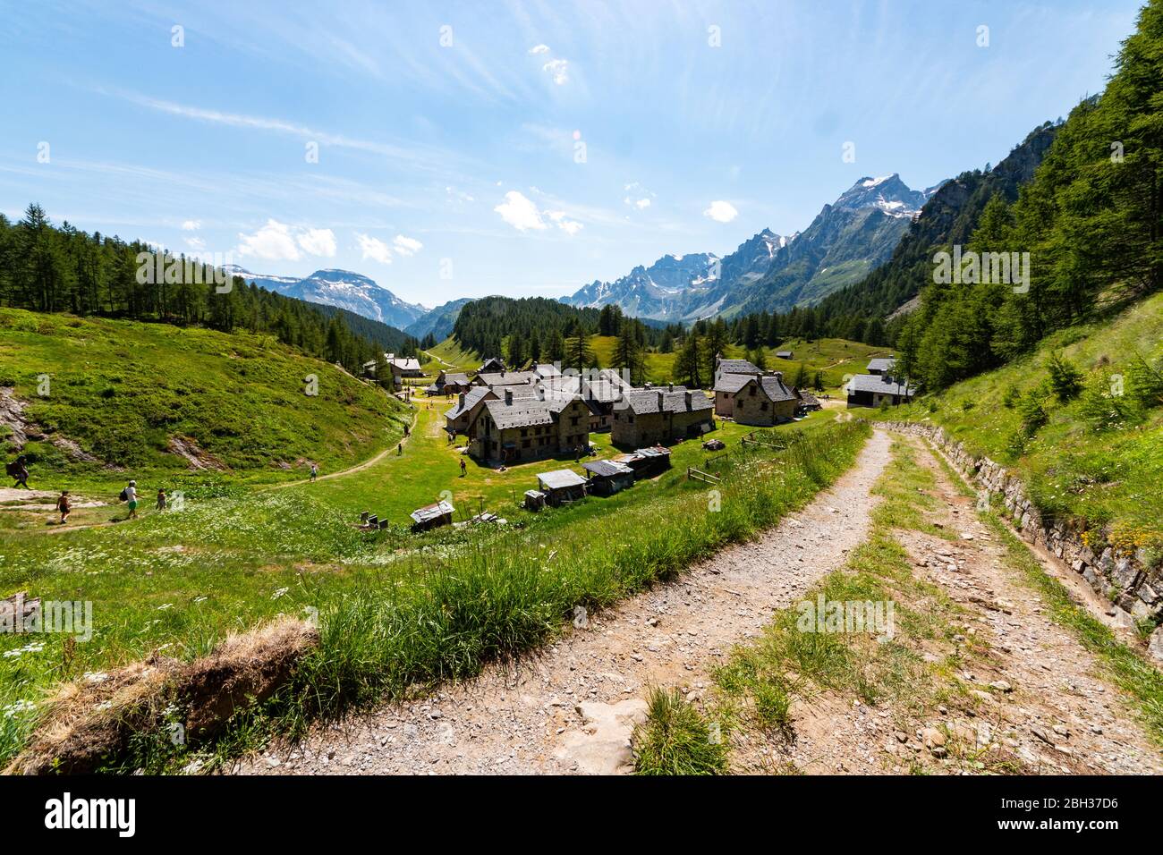 The mountain village of Crampiolo present at Alpe Devero, Lepontine ...