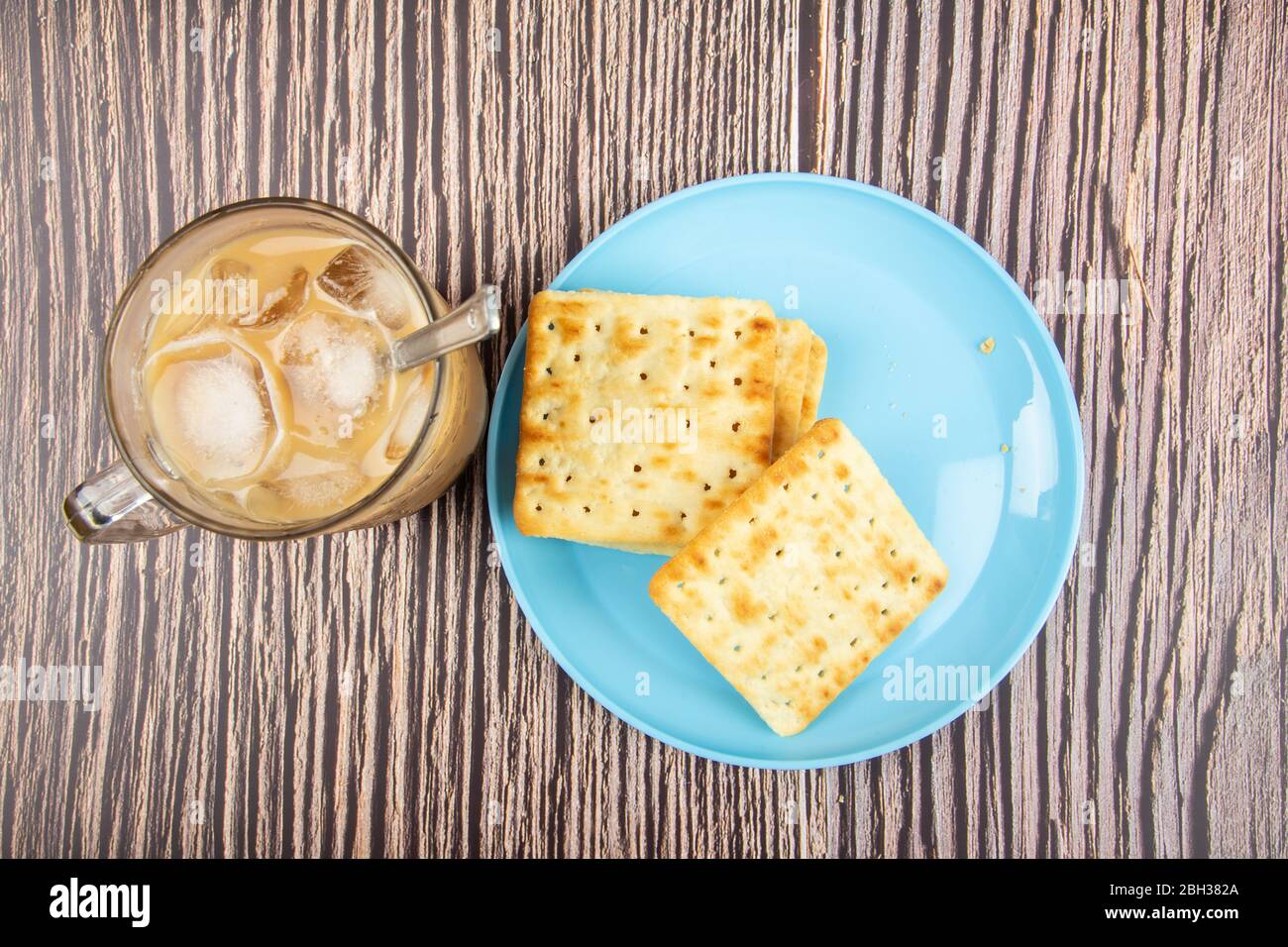Cup cold coffee crackers hi-res stock photography and images - Alamy