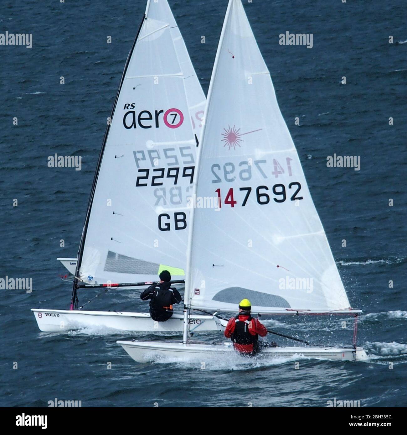 Sailing Dinghy Racing, East Lothian Yacht Club, North Berwick Stock ...
