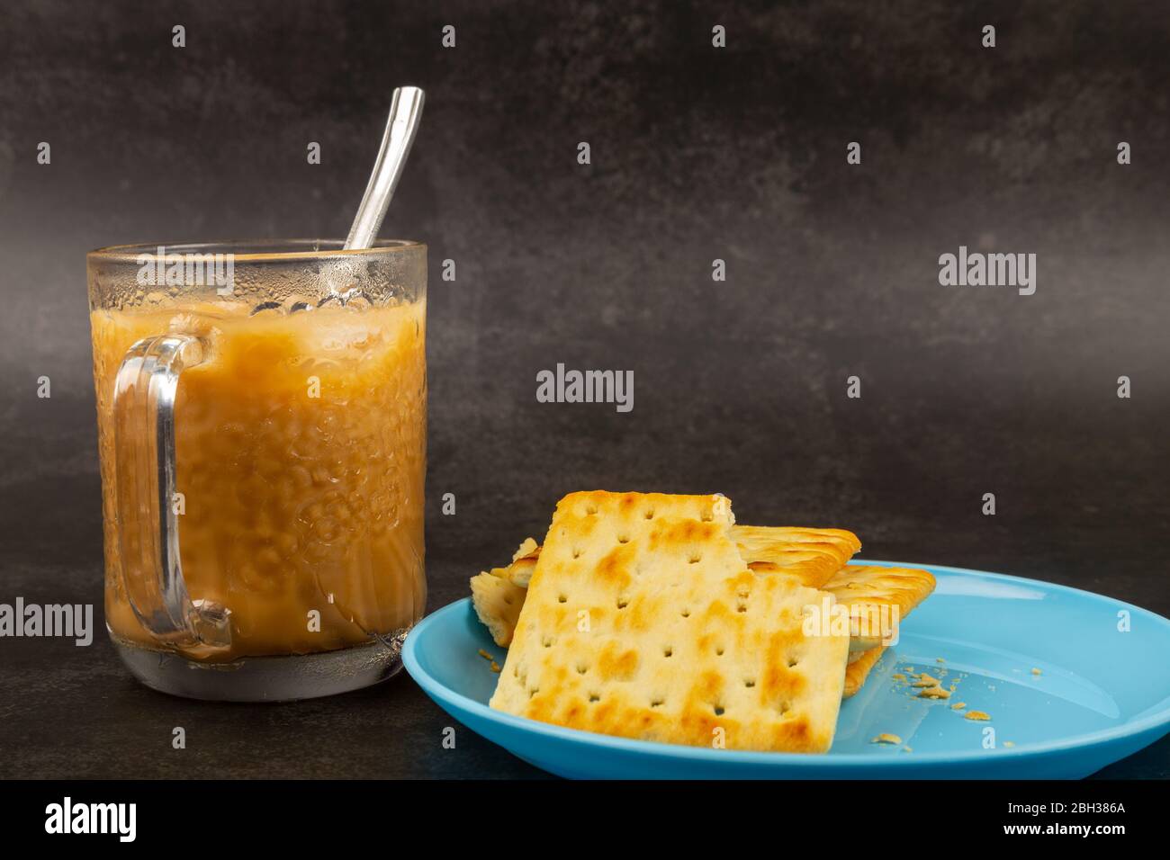 Cup cold coffee crackers hi-res stock photography and images - Alamy