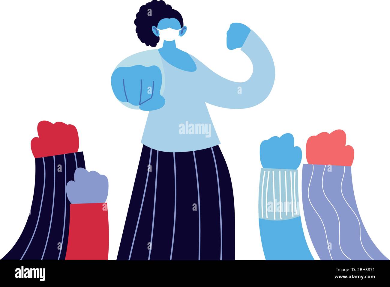 empowered women using face masks vector ilustration Stock Vector Image ...