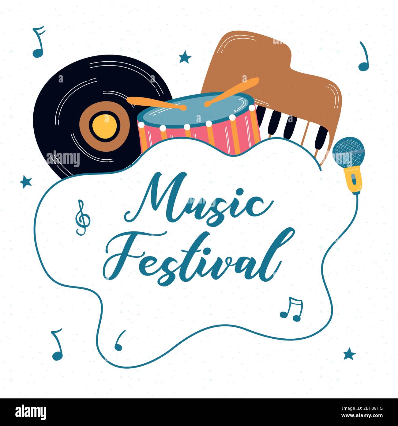 music fest poster with instruments Stock Vector Image & Art - Alamy