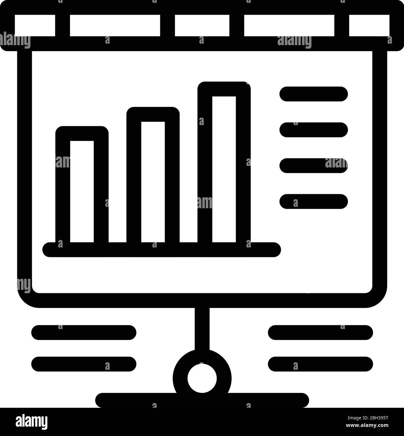 Banner graph chart icon, outline style Stock Vector Image & Art - Alamy