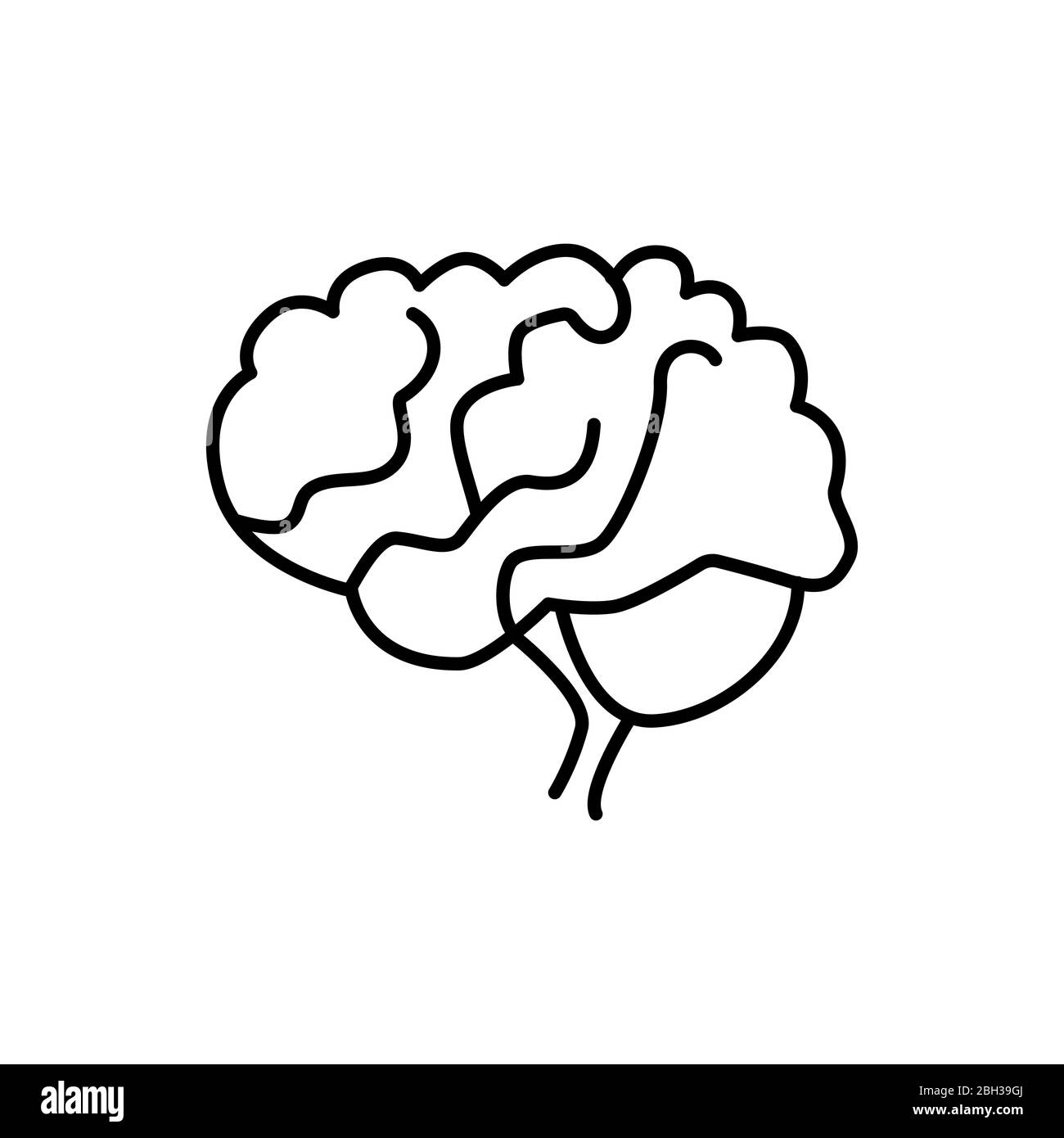 Human brain symbol icon vector hi-res stock photography and images - Alamy
