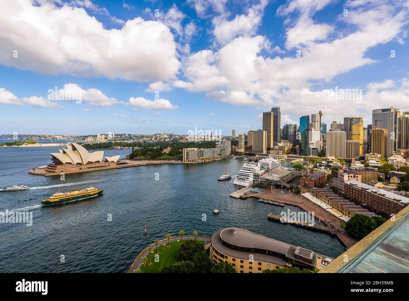 Sydney Harbor Bridge Opera House Aerial High Resolution Stock ...