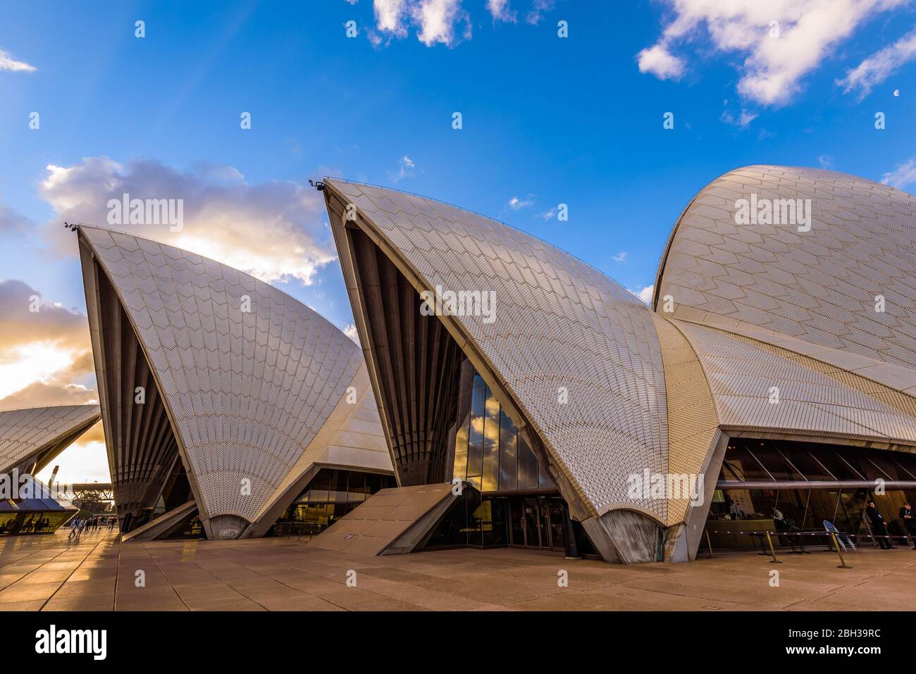 Sydney, Australia. Unusual view of the architectural details and tiles ...