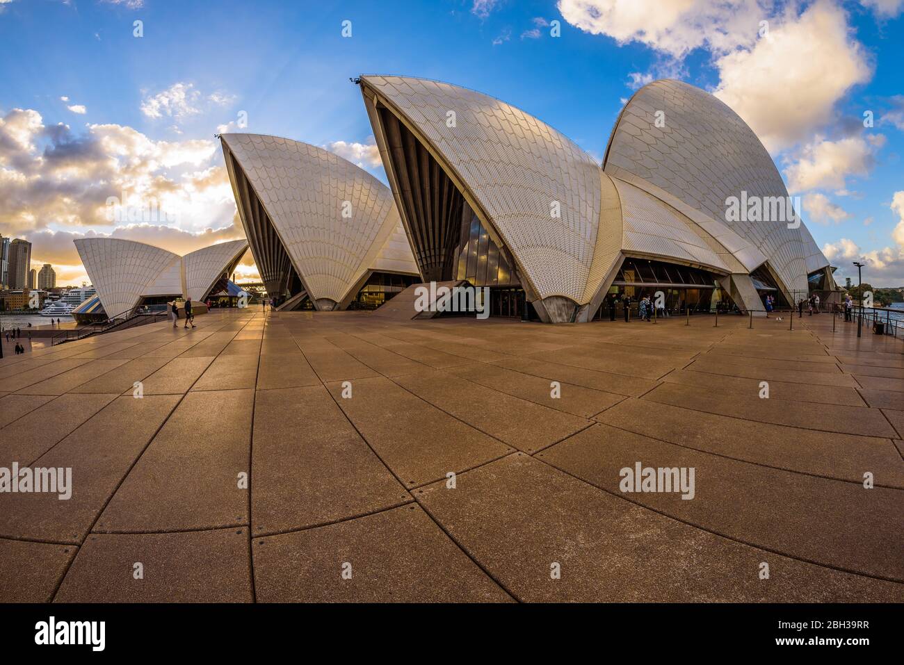 Sydney, Australia. Unusual view of the architectural details and tiles ...