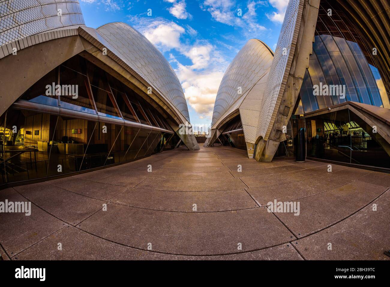 Sydney, Australia. Unusual view of the architectural details and tiles ...