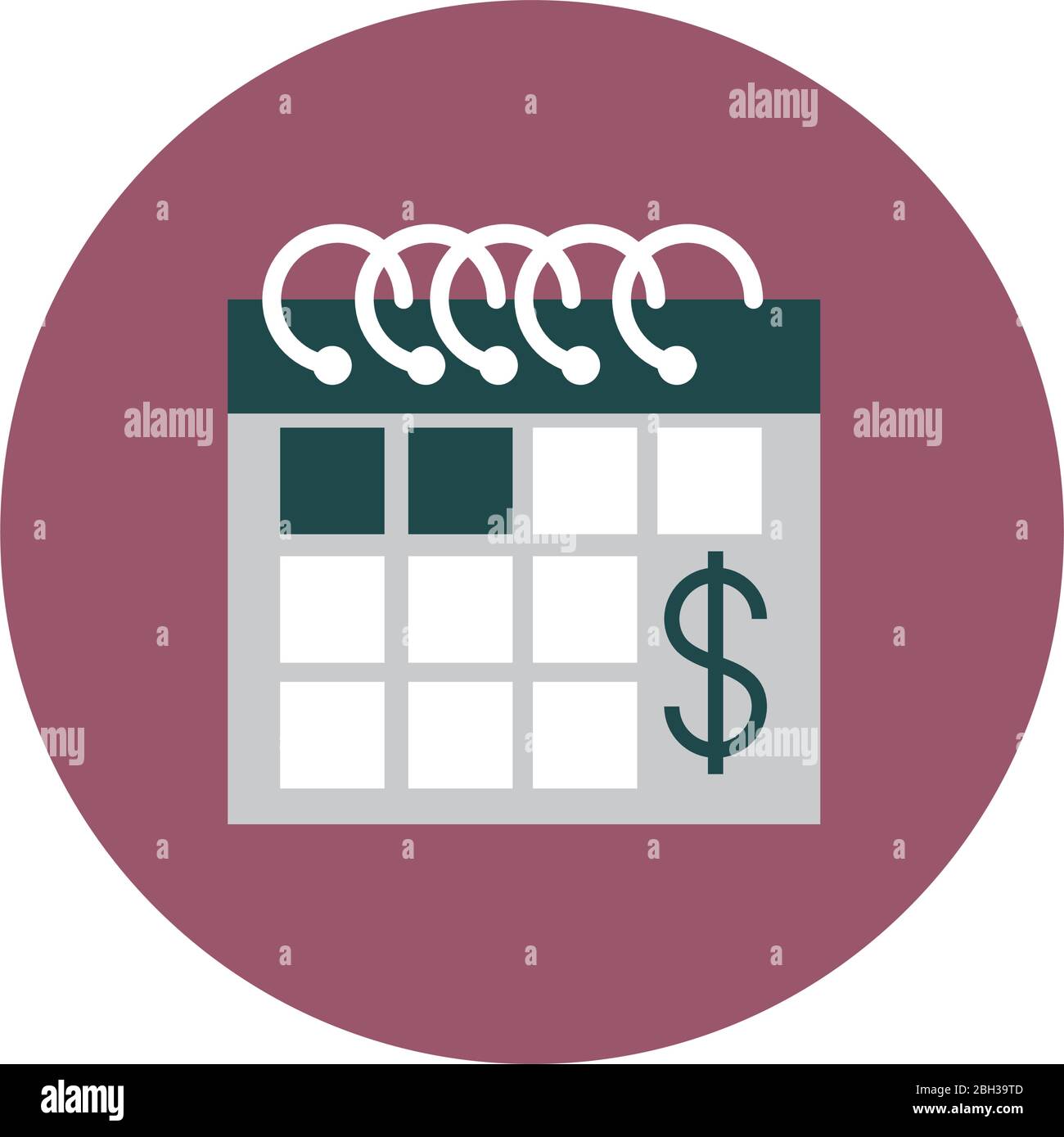mobile banking, calendar tax accounting vector illustration block style ...