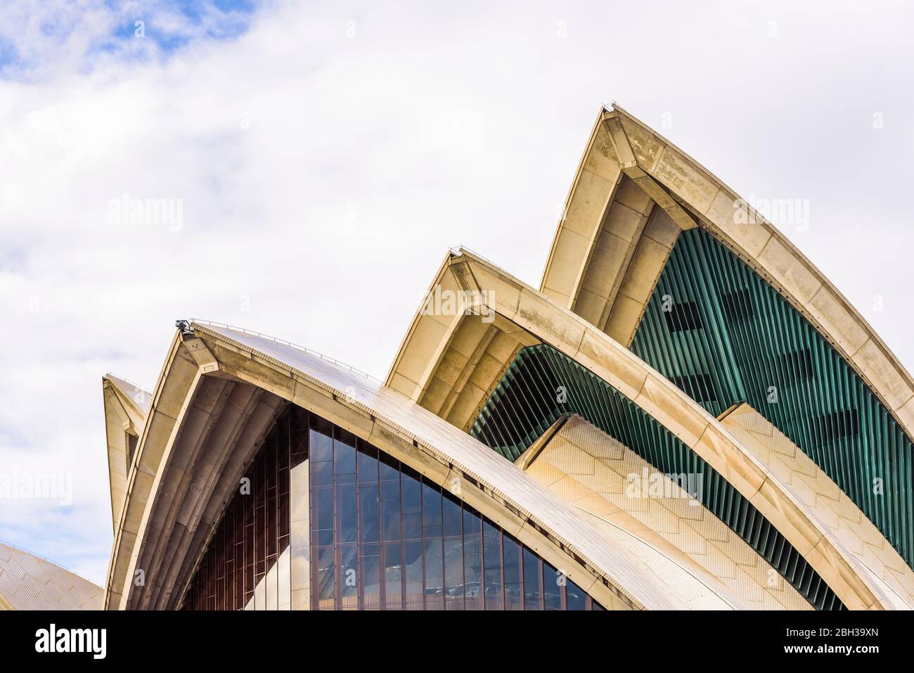 Sydney, Australia. Unusual close up view of the architectural details ...
