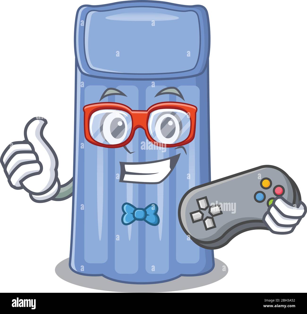 Mascot design concept of water mattress gamer using controller Stock ...
