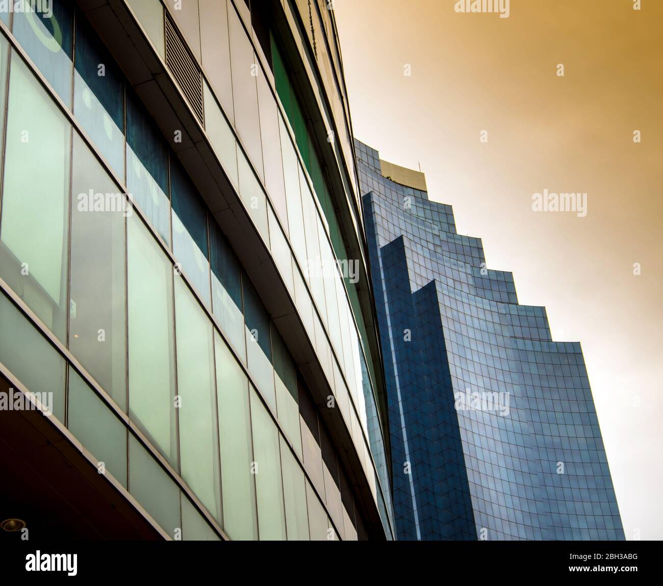 Sunlight reflect on glass of modern building Stock Photo - Alamy