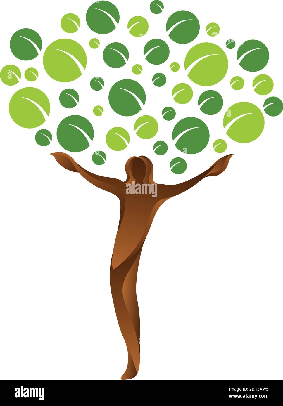 Illustration art of a jesus tree logo with isolated background Stock ...