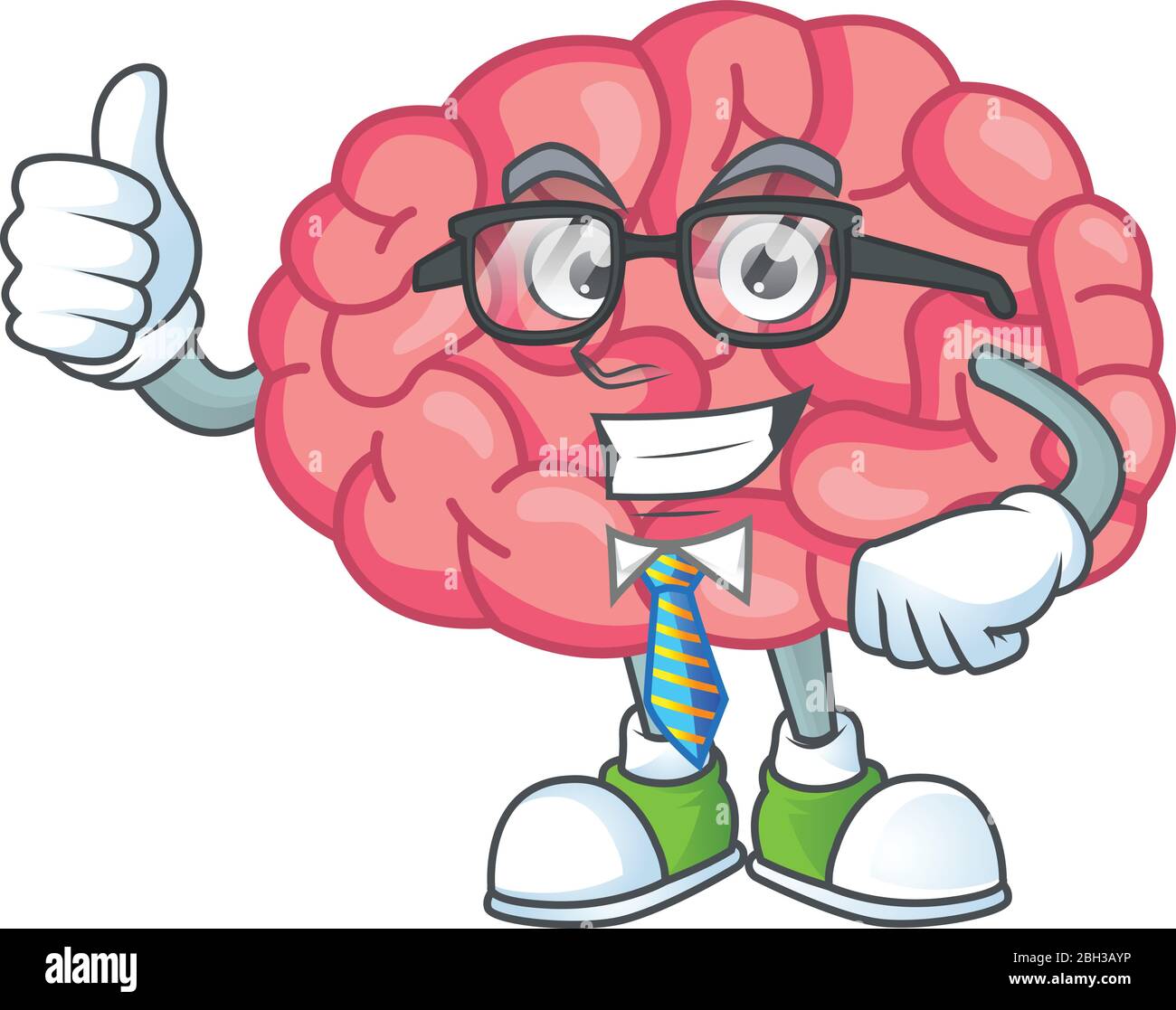 Cartoon character design of brain successful businessman Stock Vector ...