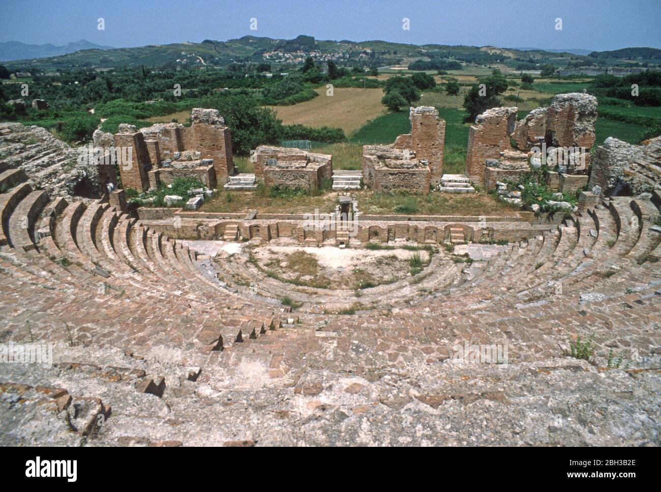 The Roman theatre inside the ancient city of Nicopolis, built by ...