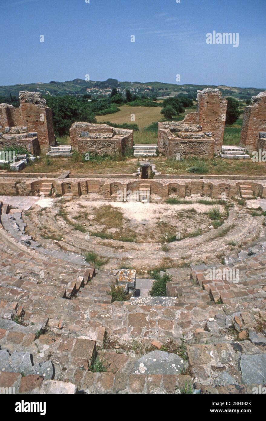 The Roman theatre inside the ancient city of Nicopolis, built by ...