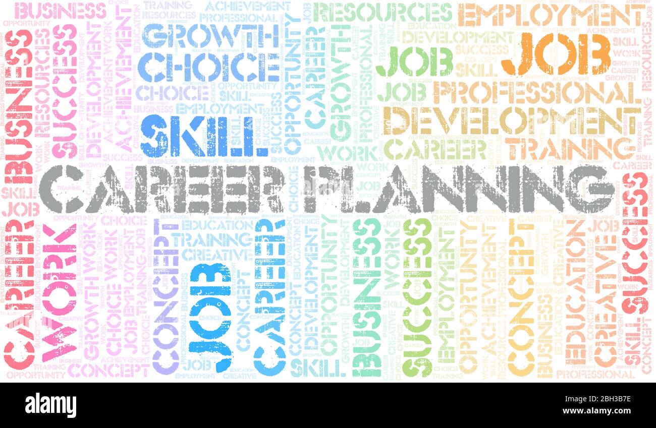 Career Planning typography word cloud. Wordcloud collage made with the ...