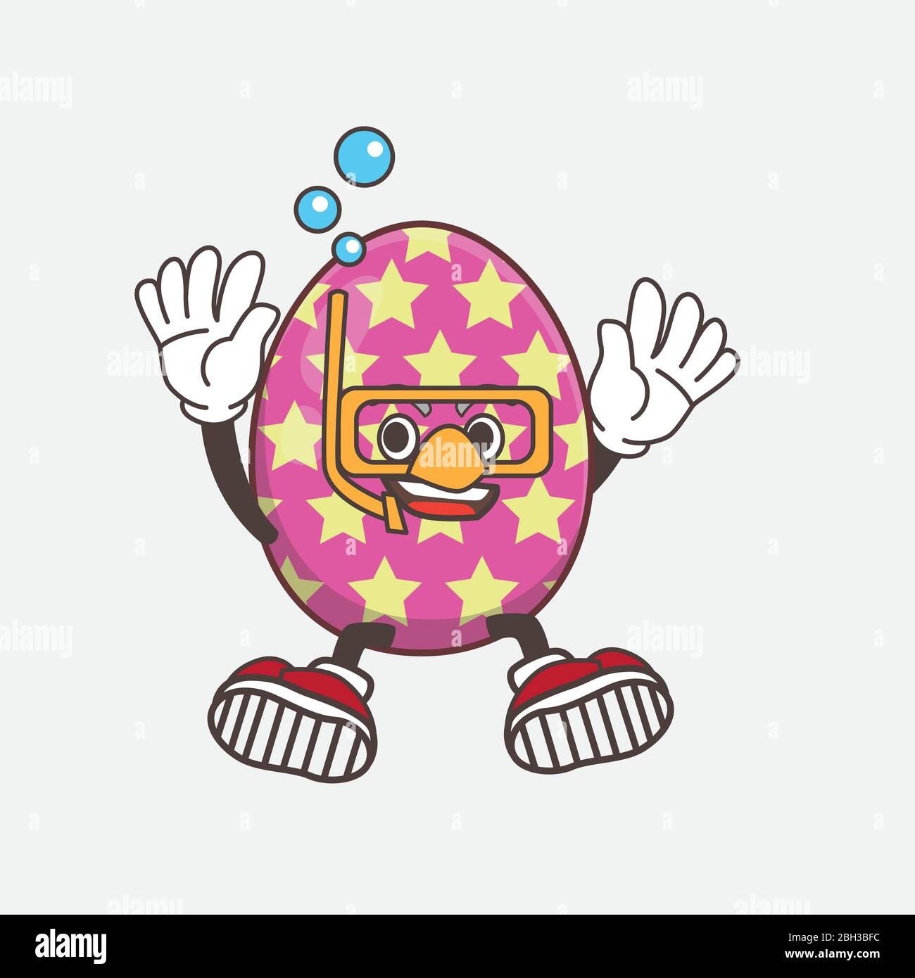 Illustration of Easter Egg Mascot Vector Character with Pose Stock ...