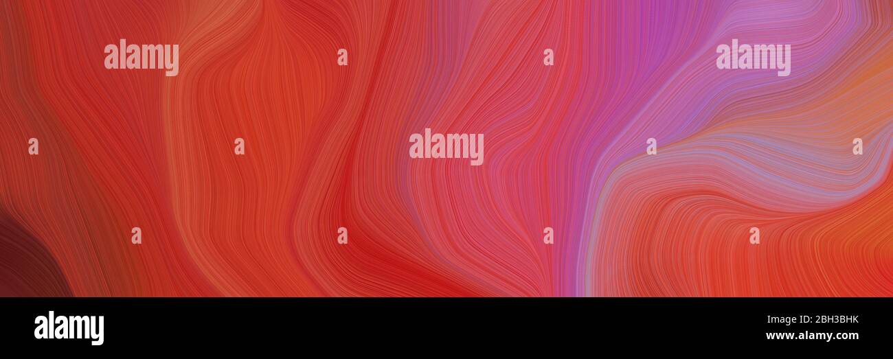 elegant graphic with waves. abstract waves illustration with firebrick ...