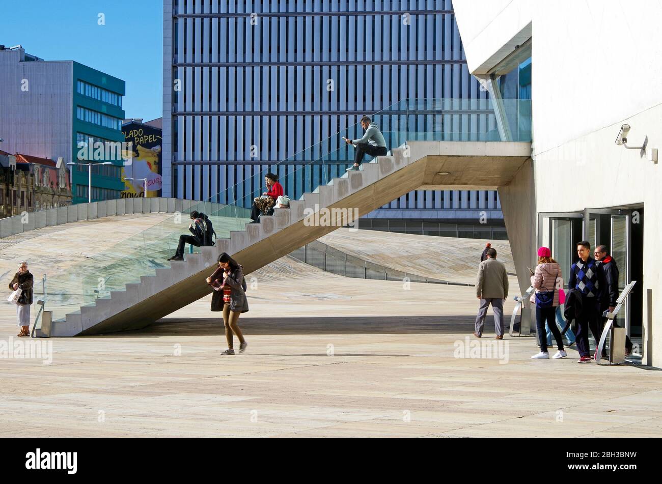 The Casa da Musica, concert hall in Porto, Portugal. Designed by Rem ...