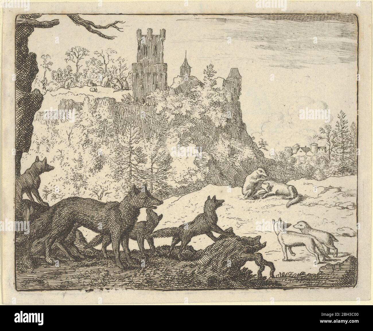 Renard Leaves with the badger. From Hendrick van Alcmar's Renard The ...