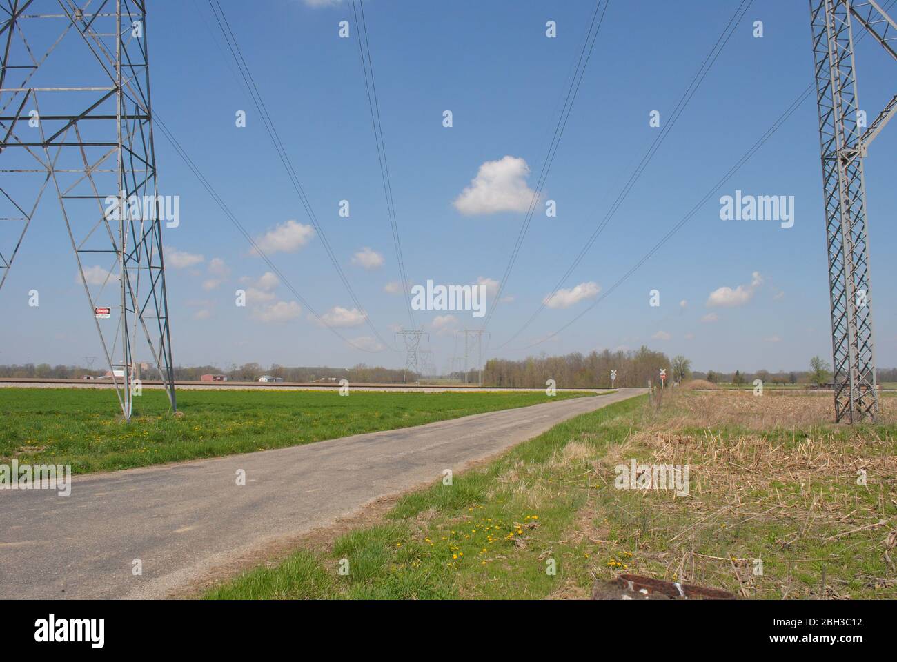 Electric Transmission Lines Stock Photo - Alamy