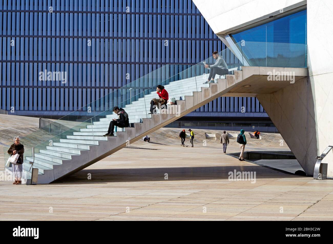The Casa da Musica, concert hall in Porto, Portugal. Designed by Rem ...