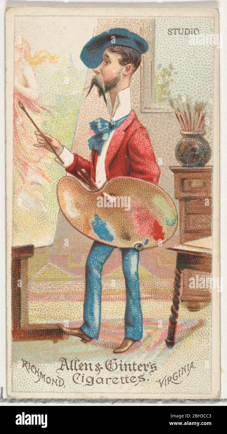 Studio, from World's Dudes series (N31) for Allen & Ginter Cigarettes ...