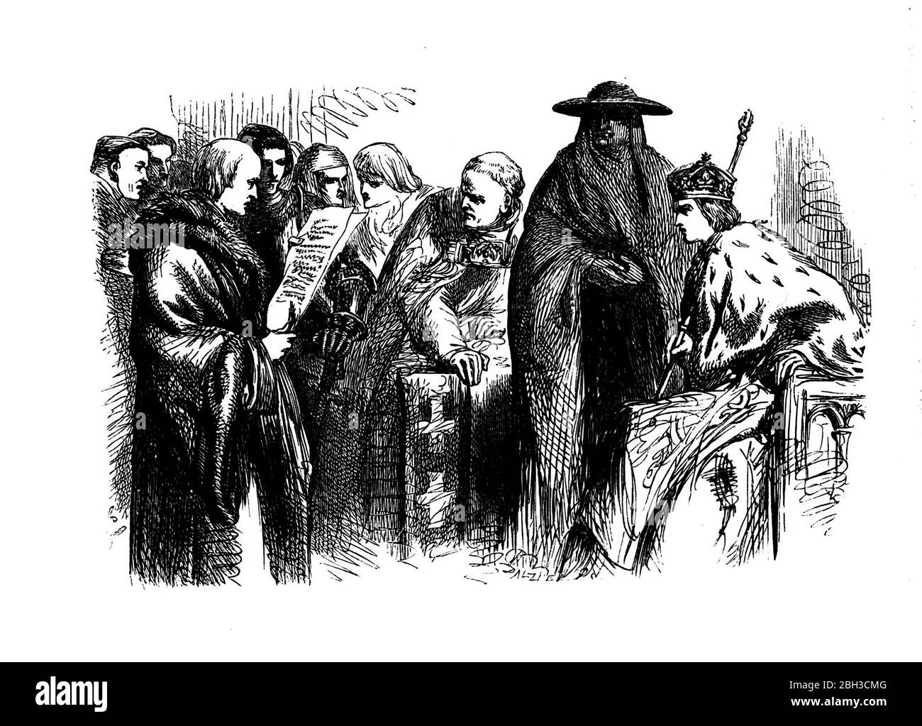 Victorian illustration (reading and writing Stock Photo - Alamy