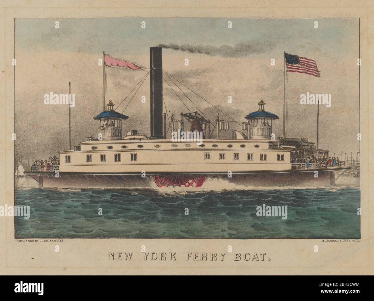 New York Ferry Boat, ca. 1860-65 Stock Photo - Alamy