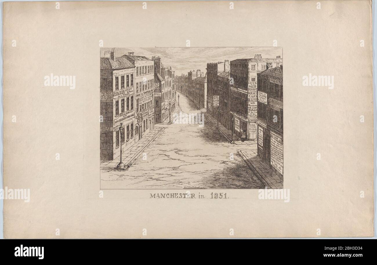 Manchester, in 1851, 1851 Stock Photo - Alamy