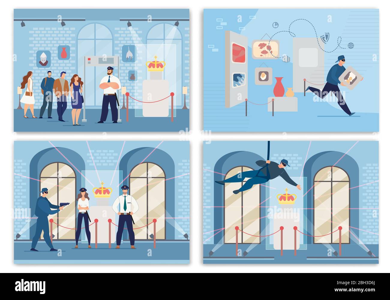 Museum scene Cut Out Stock Images & Pictures - Alamy