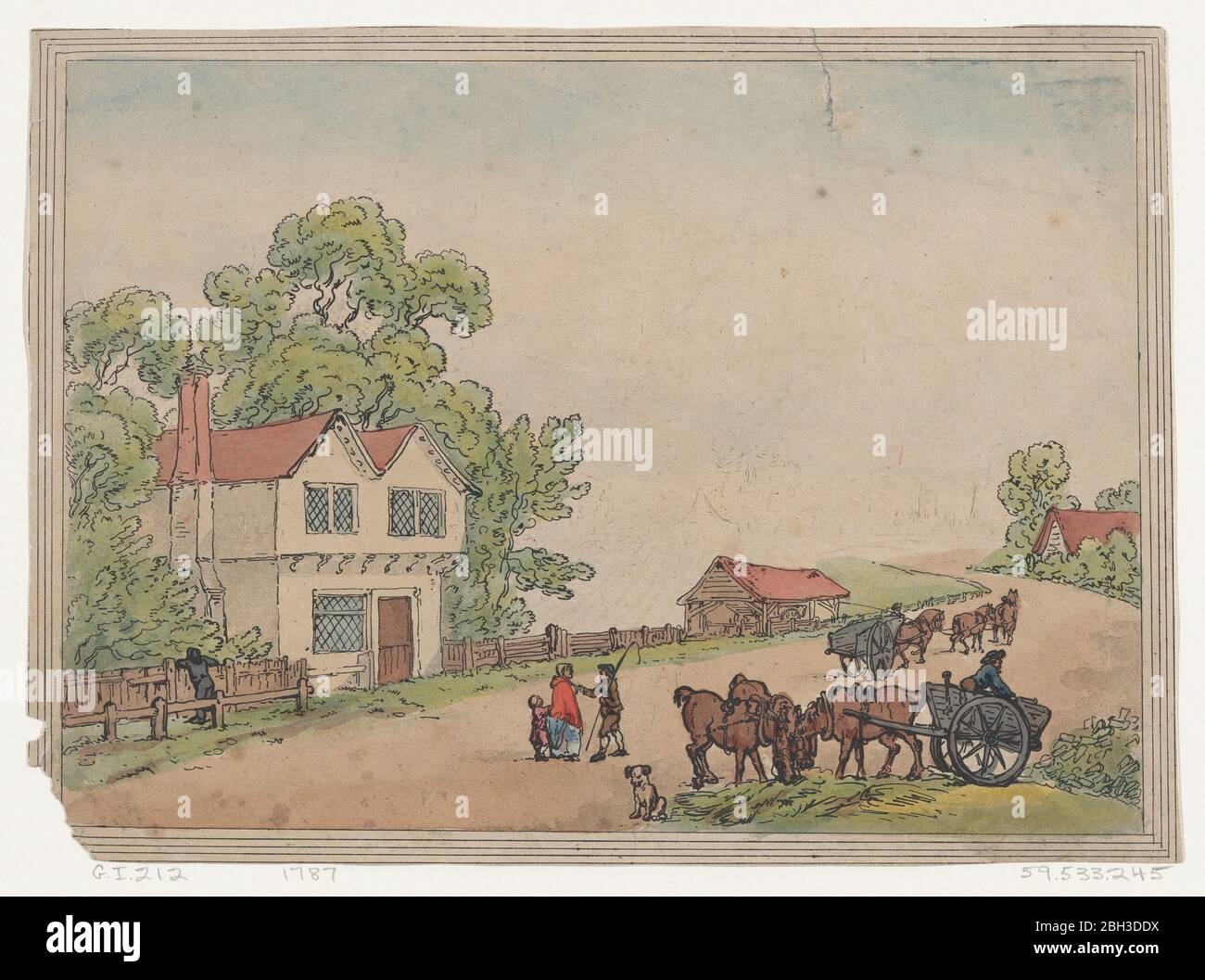Rustic Sketch, 1787 Stock Photo - Alamy