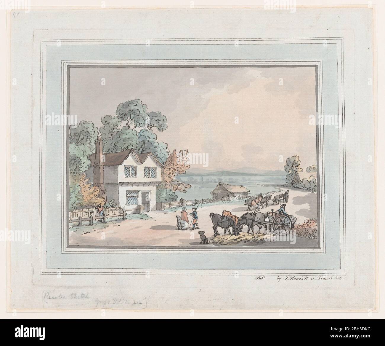 Rustic Sketch, 1787 Stock Photo - Alamy