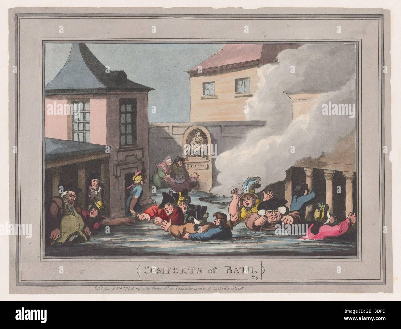Comforts of Bath, Plate 7, January 6, 1798 Stock Photo - Alamy