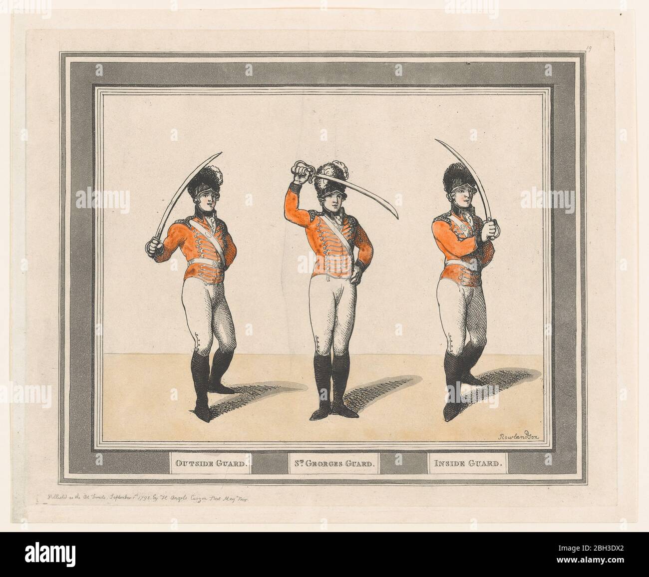 Outside Guard, St. Georges Guard, Inside Guard, September 1, 1798 Stock ...