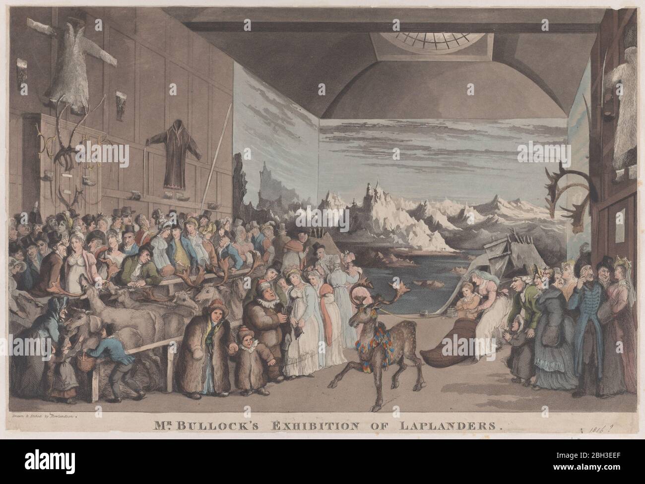 Mr. Bullock's Exhibition of Laplanders, February 8, 1822 Stock Photo ...