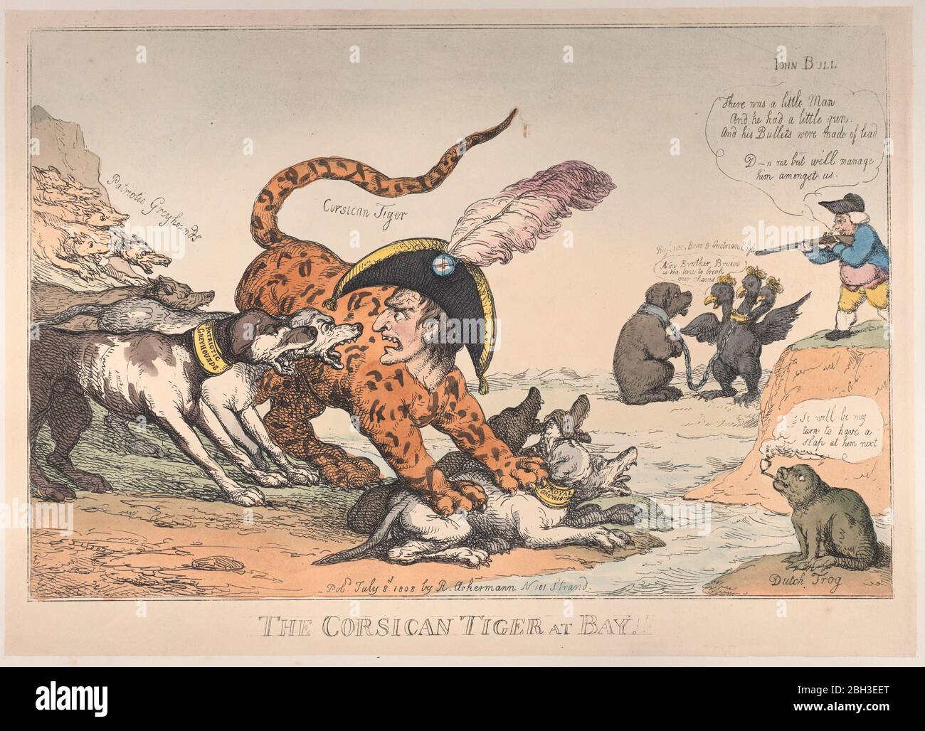 Napoleon corsican caricature napoleon bonaparte hi-res stock ...