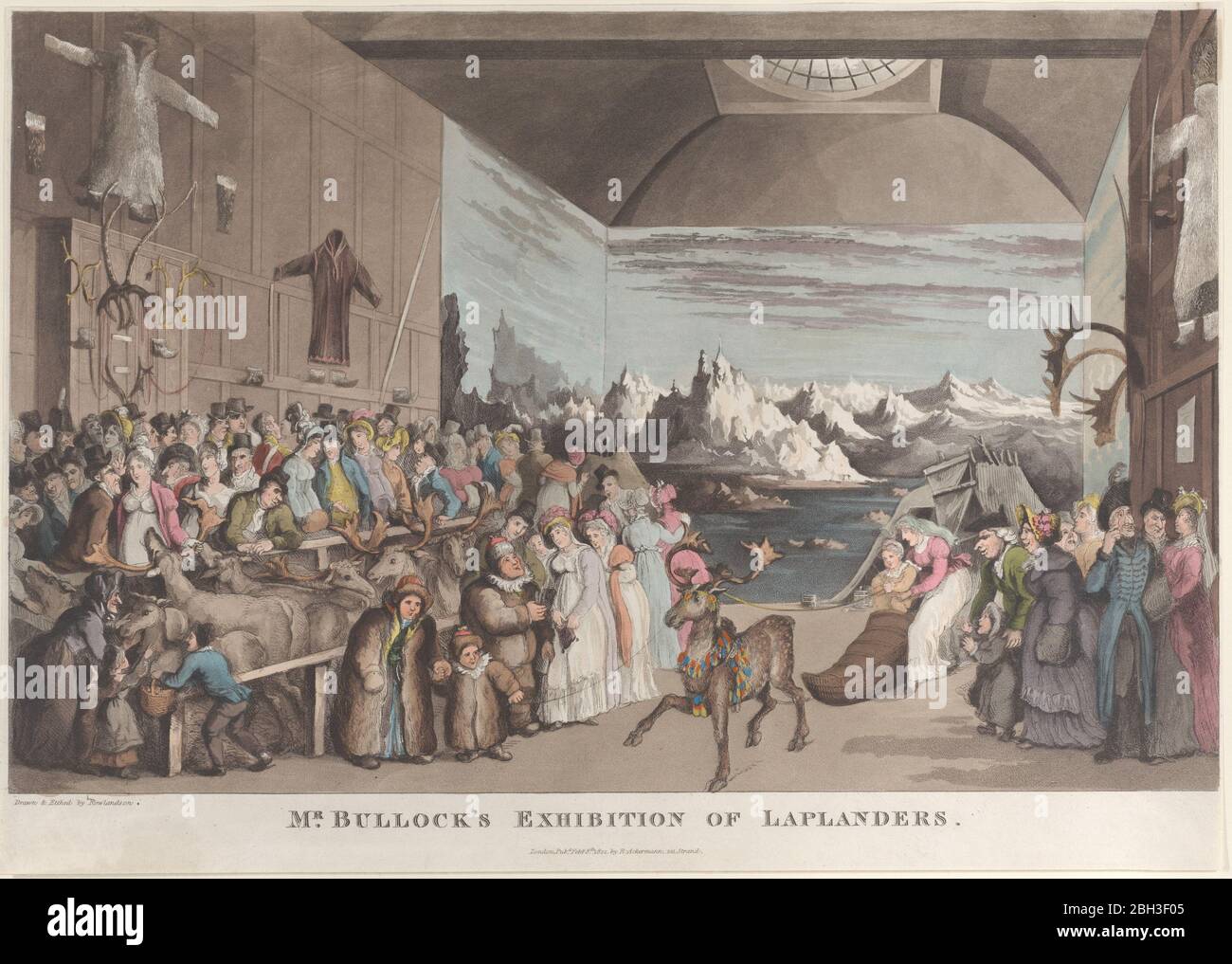 Mr. Bullock's Exhibition of Laplanders, February 8, 1822 Stock Photo ...