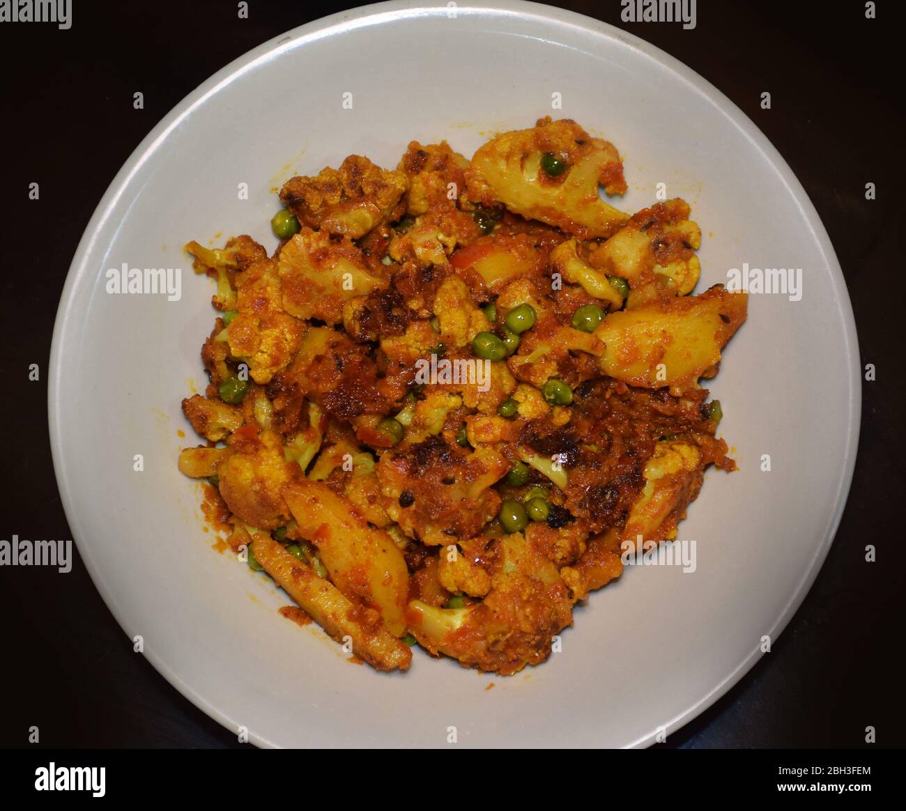 Delicious Indian Dish Aloo Gobhi Subji or Cauliflower Dish. Indian dish ...