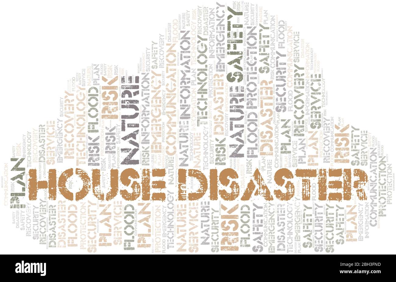 House Disaster typography word cloud. Wordcloud collage made with the ...
