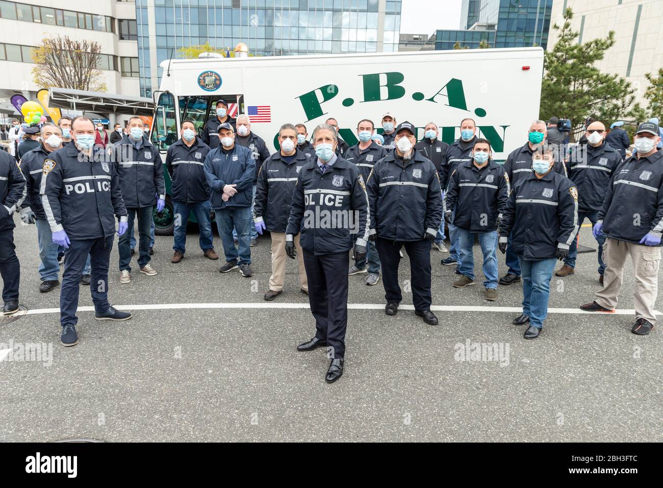 New Hyde Park, NY - April 23, 2020: President of PBA Patrick Lynch with ...