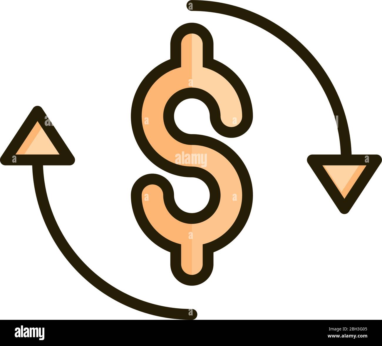 money exchange financial business stock market vector illustration line ...