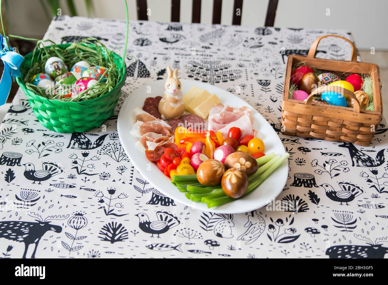 traditional Romanian orthodox Easter table Stock Photo - Alamy